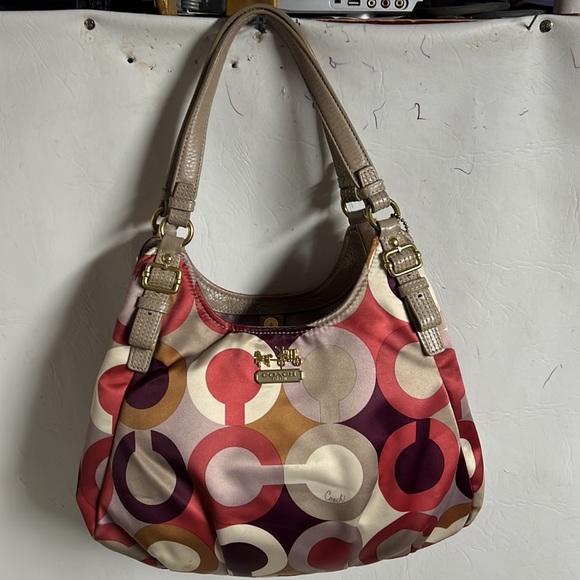 Coach | Bags | Coach K12618764 Multicolor Signature Satin Leather Mix ...